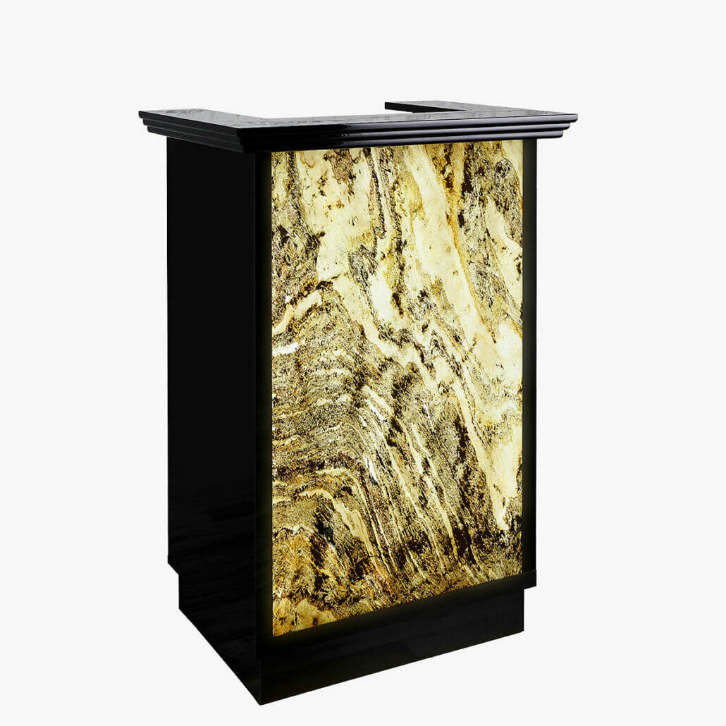 Ayala Stone 1 Reception Desk | Direct Salon Furniture UK Delivery
