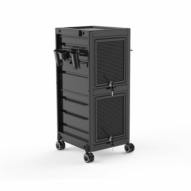 Discrete Locking Trolley | salon hair trolleys | hair trolleys