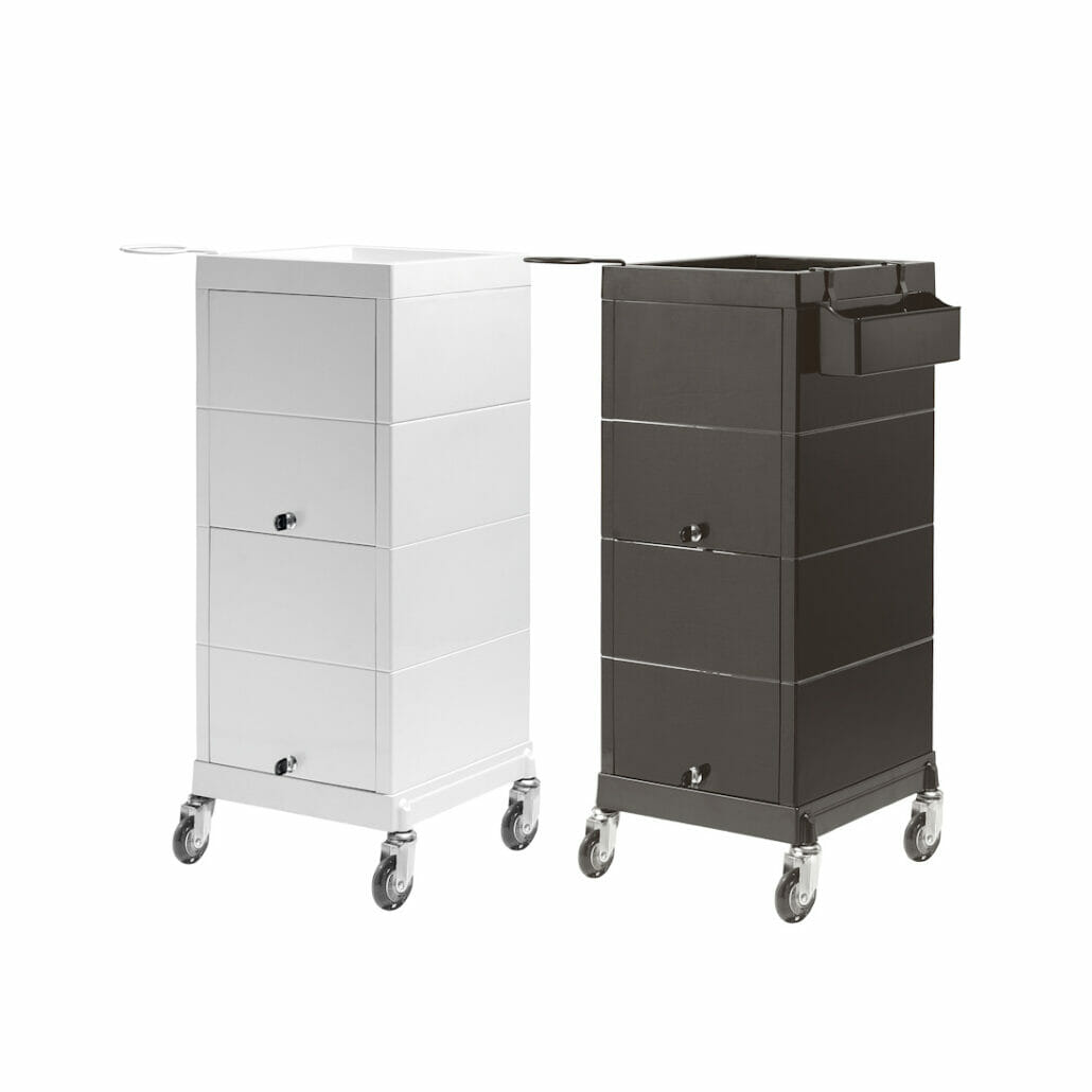 Discrete Locking Trolley | salon hair trolleys | hair trolleys