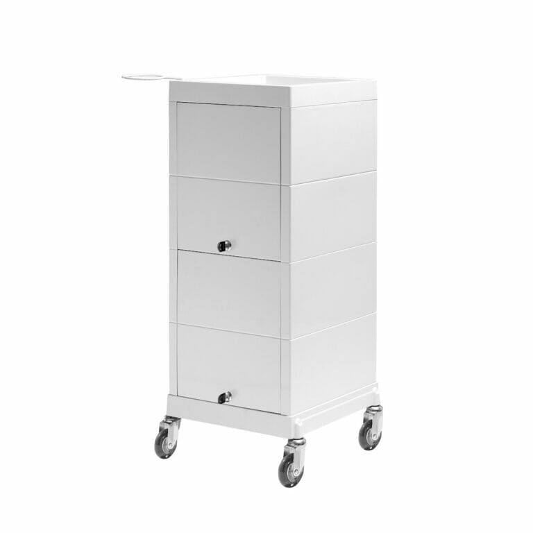 Discrete Locking Trolley | salon hair trolleys | hair trolleys