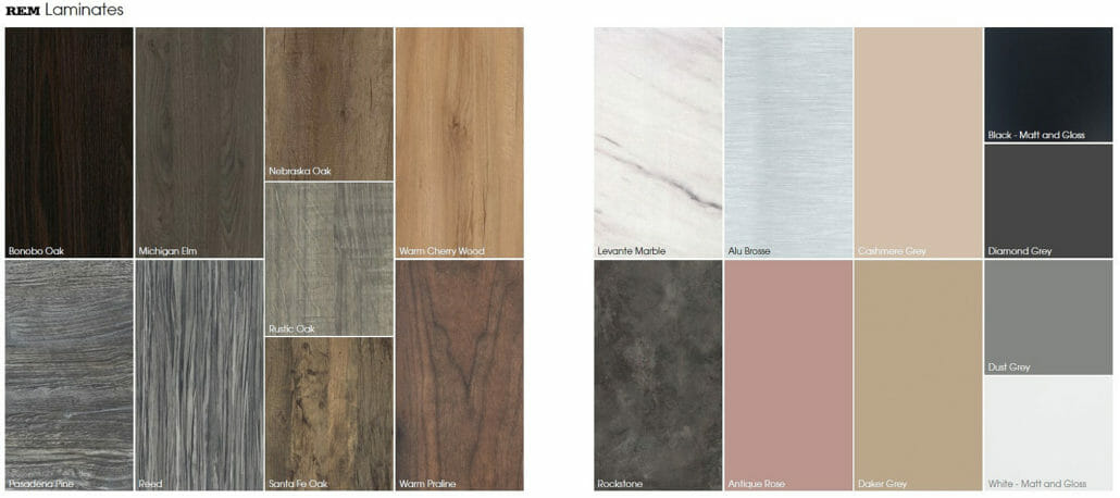 NEW REM Fabric Colours And Laminate Colours for 2020 | DSF UK