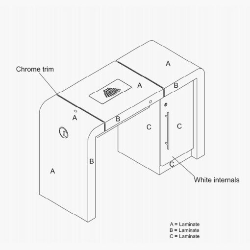 REM Concorde Nail Station 1 Position With Storage | Nail Desk
