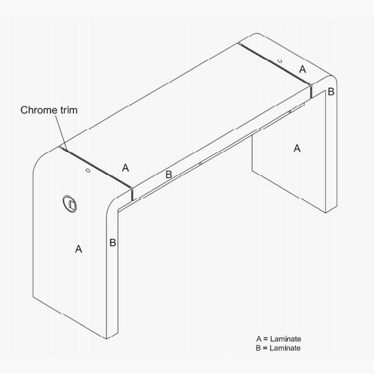REM Concorde Standard Nail Station 2 Position | Direct Salon Furniture