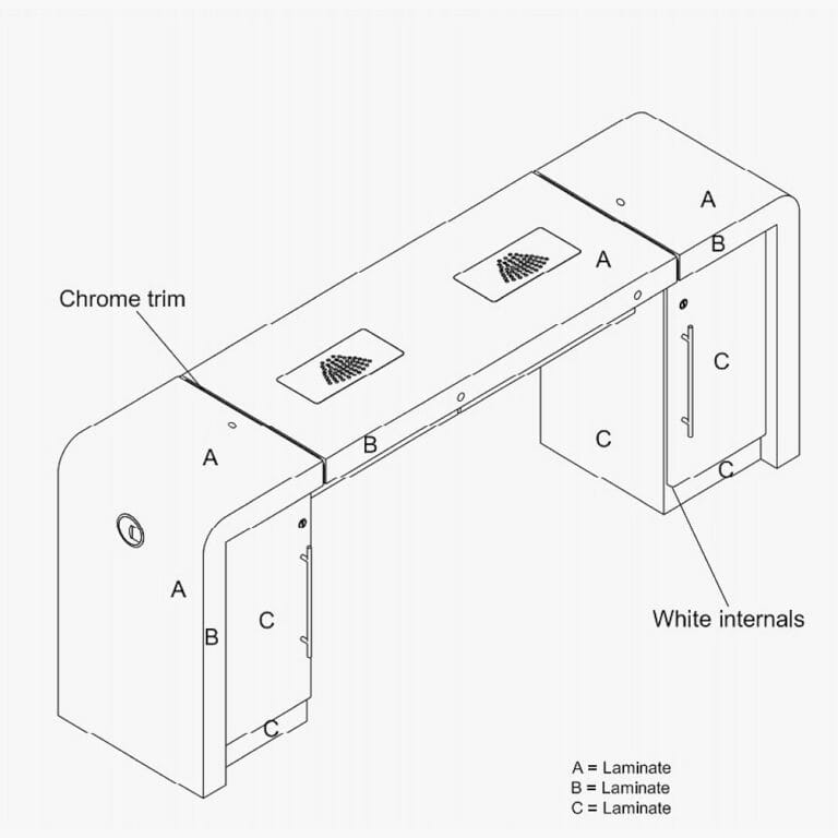 REM Concorde Nail Station 2 Position With Storage | DSF UK